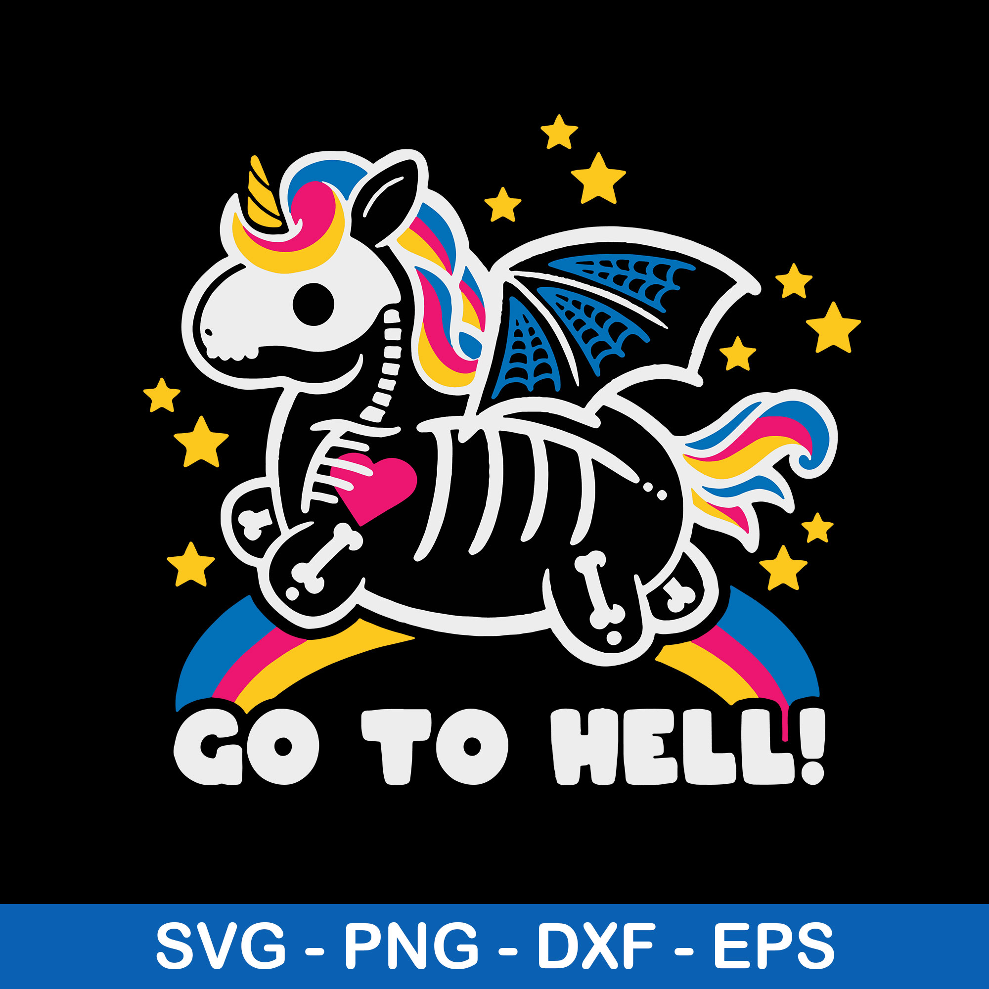 Go To Hell Svg, Go To Hell Funny Unicorn Svg, Png Dxf Eps Fi | Inspire ...