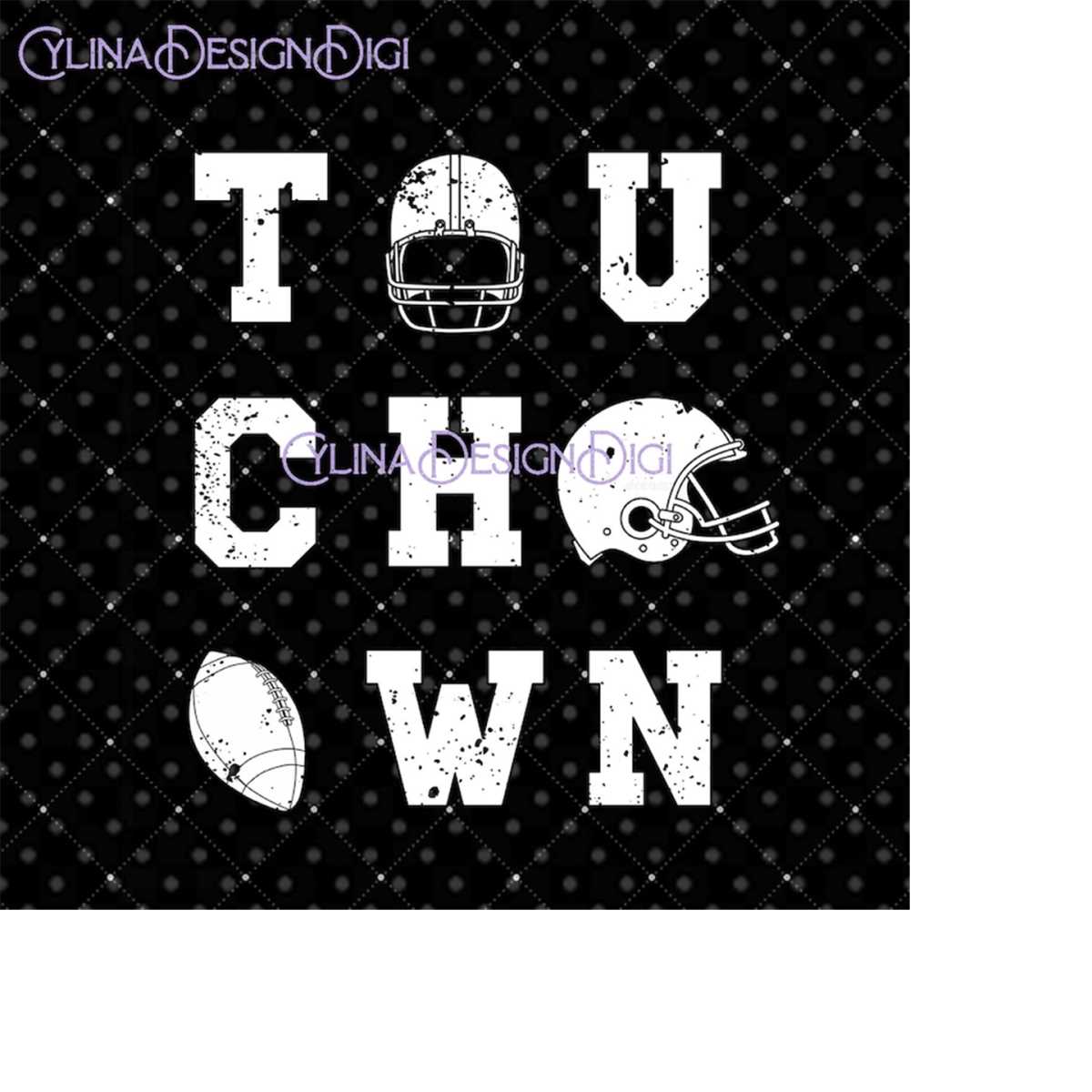 Distressed Touchdown Png, Game Day Png, Football Season Png, | Inspire ...