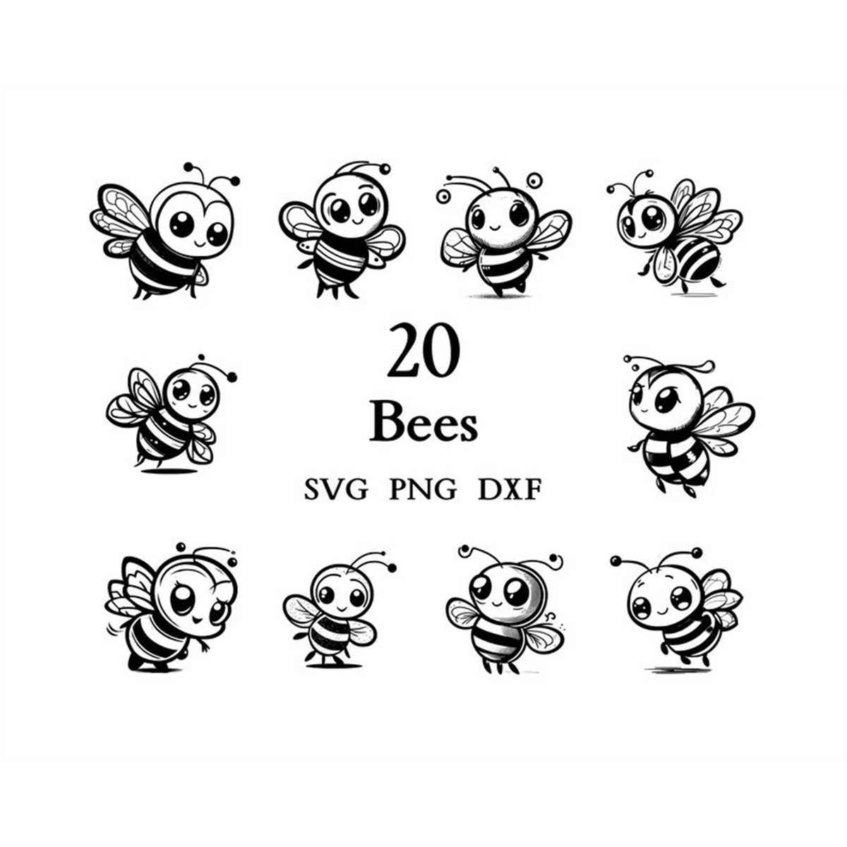 Bee Svg, Bee Bundle, Bee clipart, Bee png, Bee Cut Files fo | Inspire ...