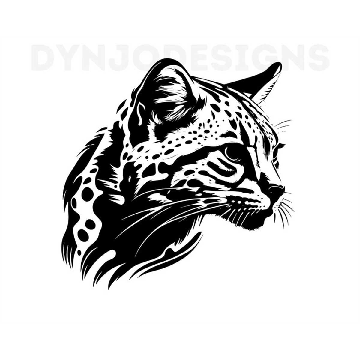 Ocelot Svg, Ocelot Clipart, Ocelot Png, Ocelot Head, Ocelot | Inspire ...