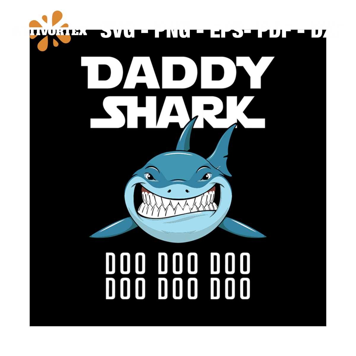 Blue daddy shark doo doo svg, fathers day svg, happy fathers | Inspire ...