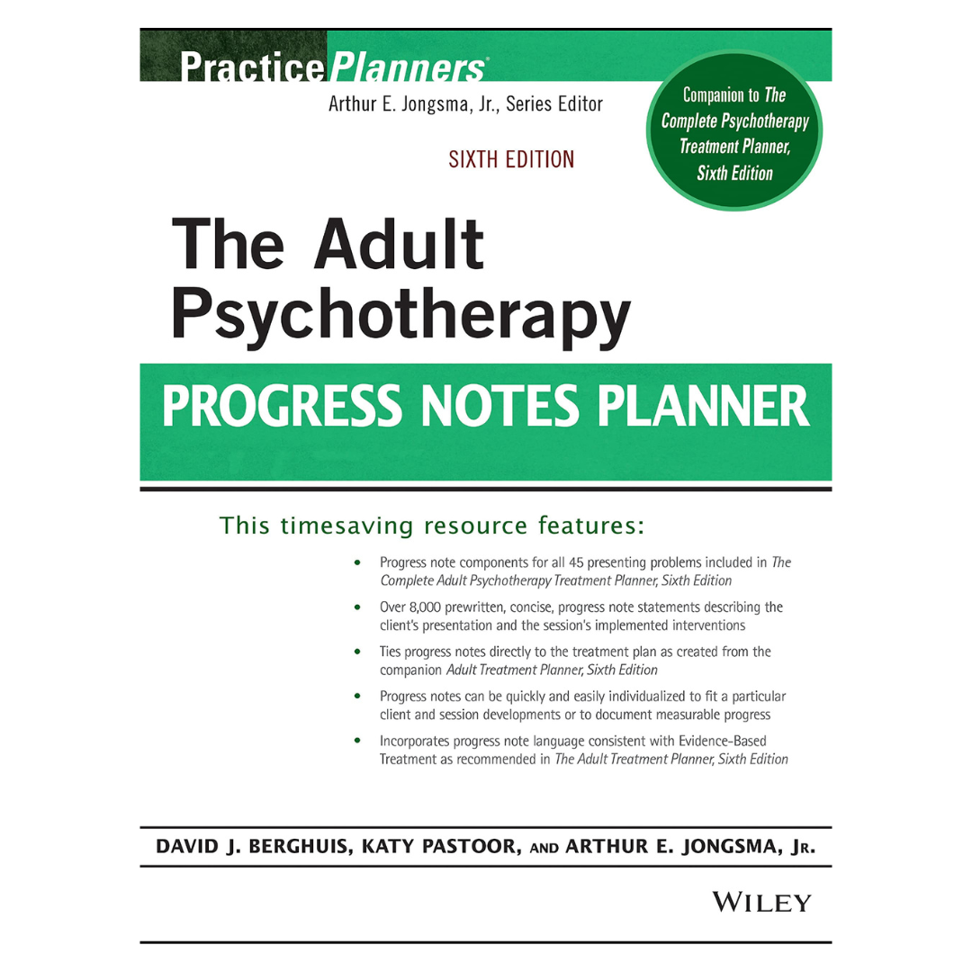 The Adult Psychotherapy Progress Notes Planner (PracticePlan | Inspire ...