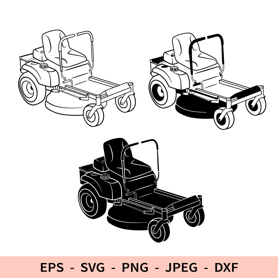 Lawn mower Svg Garden equipment Dxf Outline Lawn mower File - Inspire ...