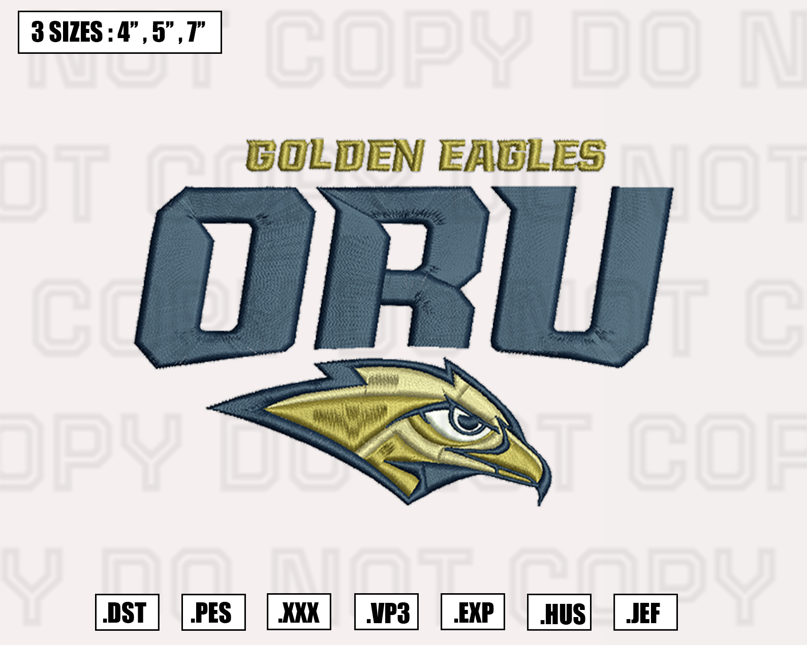 Oral Roberts Golden Eagles Embroidery Designs, NCAA Logo Emb - Inspire ...