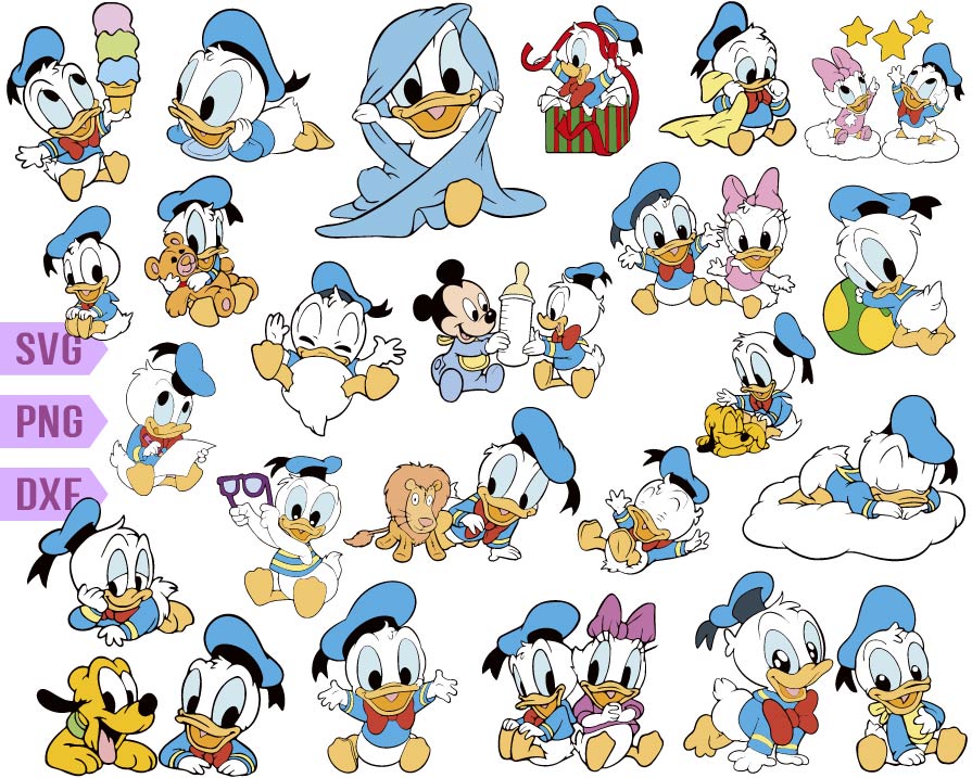Disney Baby Donald svg Bundle, Baby Donald Duck svg, Donald - Inspire ...