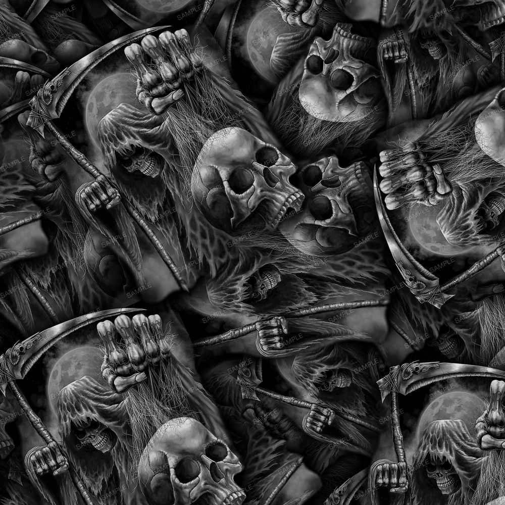 Reaper Skulls 24 Pattern Tileable Repeating Pattern | Inspire Uplift