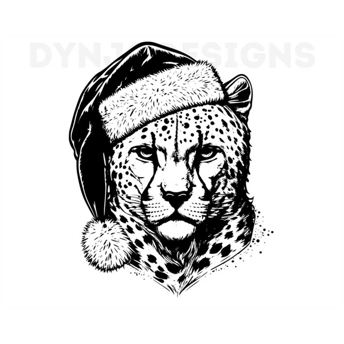 Santa Cheetah , Cheetah Svg , Christmas Designs | Inspire Uplift