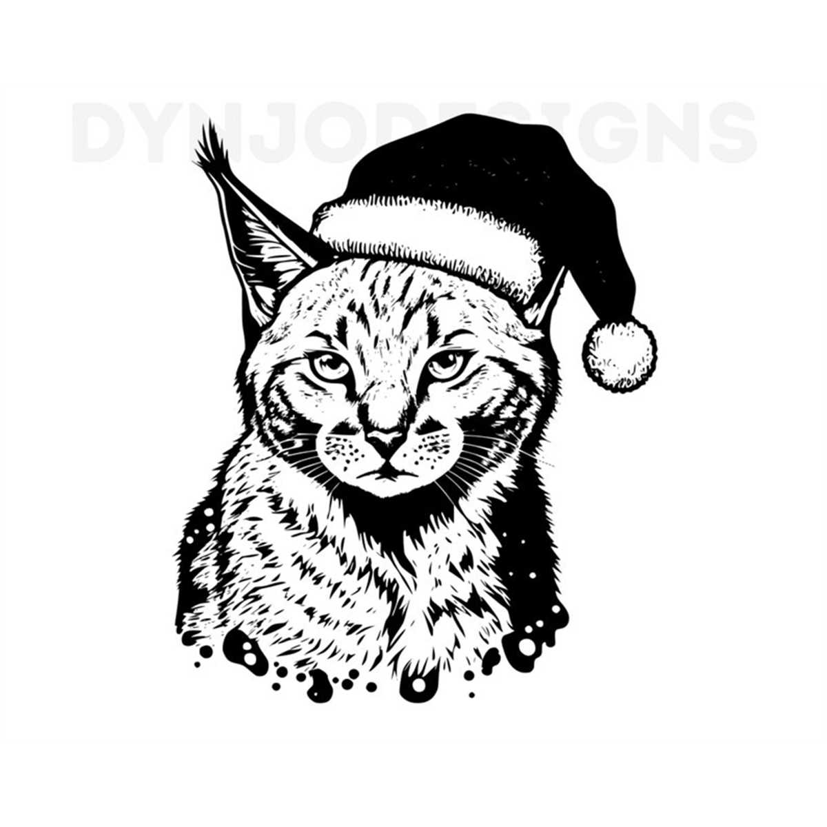 Santa Bobcat , Bobcat Svg , Christmas Designs | Inspire Uplift