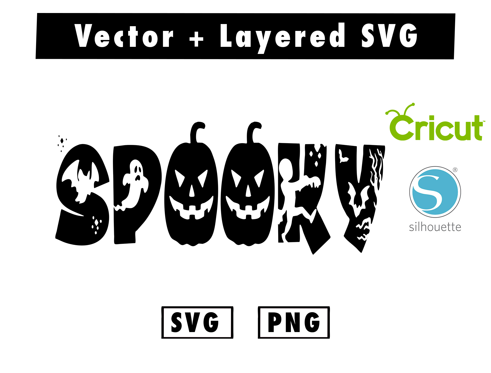 SPOOKY svg and png files for cricut machine , anime svg , ma - Inspire ...