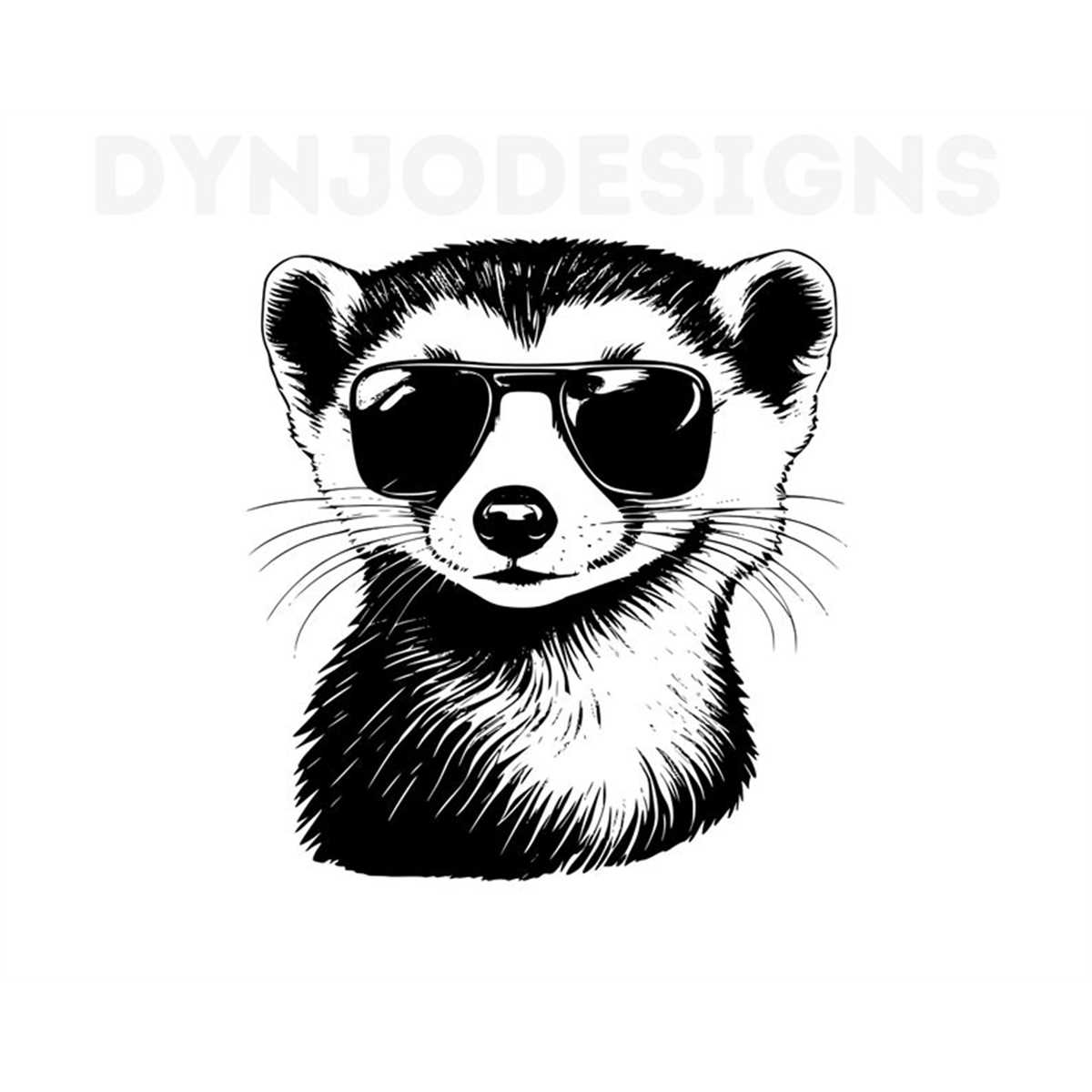 Ferret With Sunglasses , Ferret Svg ,Summer T-Shirt Designs | Inspire ...