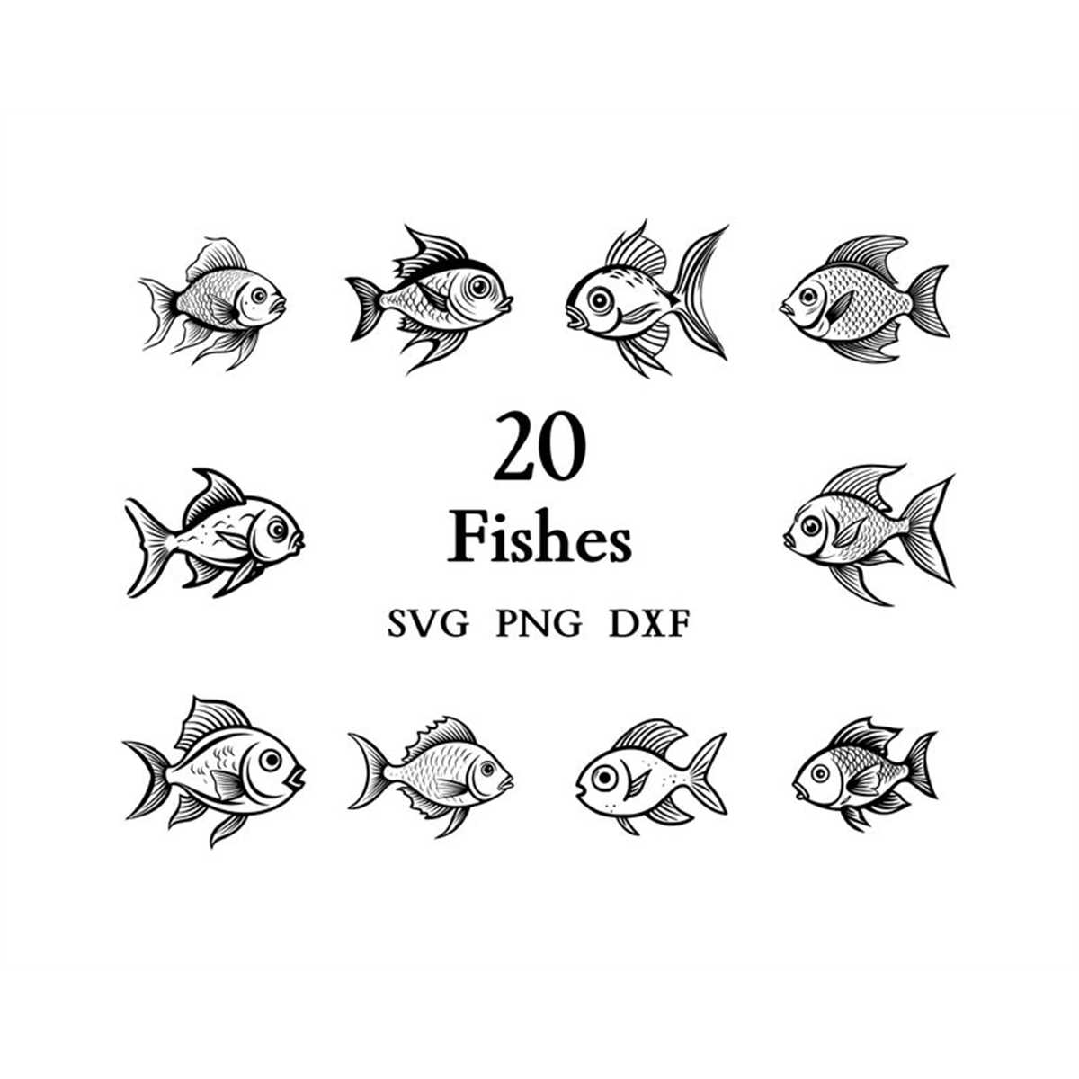 Fish Svg Bundle , Fish Svg , Cut Files for Cricut And Laser | Inspire ...
