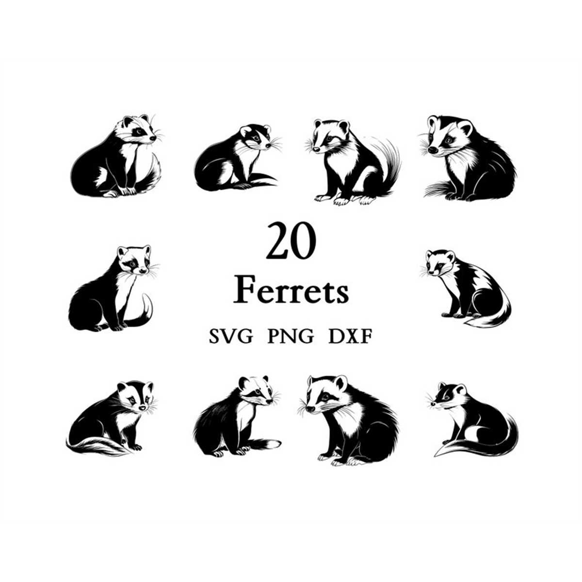 Ferret Svg Bundle , Perfect Cut Files for Cricut And Laser E | Inspire Uplift