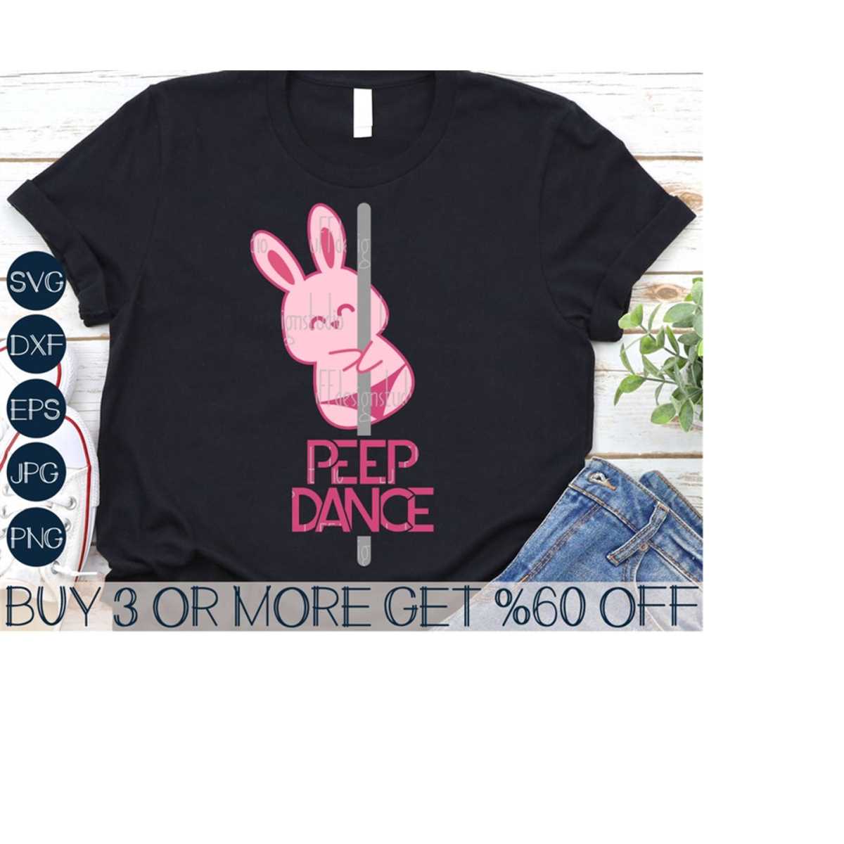 Funny Girls Easter SVG, Peep Dance SVG, Bunny SVG, Pole Danc - Inspire ...
