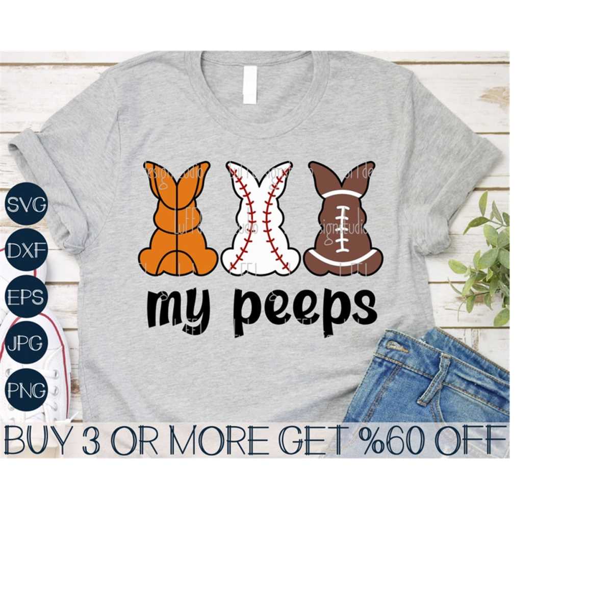 My Peeps SVG, Baseball SVG, Football SVG, Easter Svg, Bunny | Inspire ...