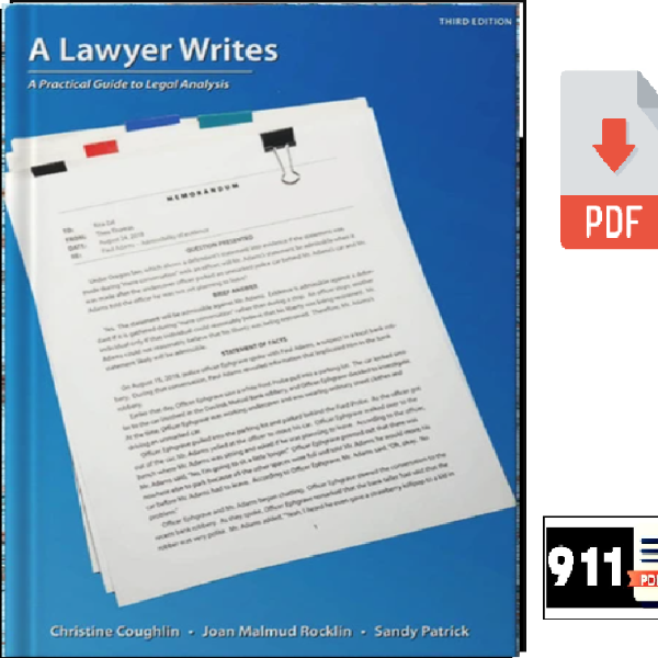 A Lawyer Writes: A Practical Guide to Legal Analysis 3rd Edi | Inspire ...