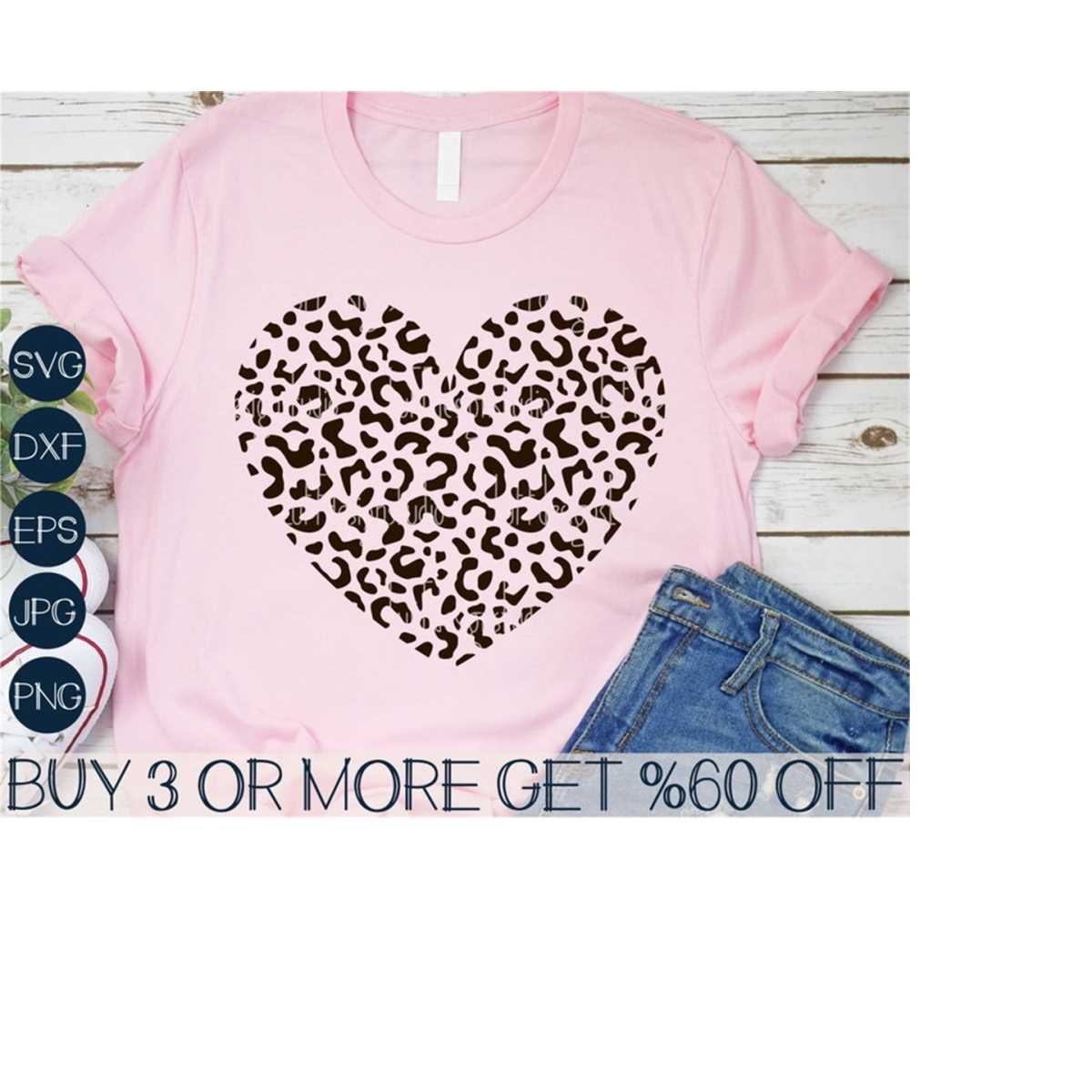 Leopard Heart SVG, Valentines Day SVG, Cheetah Heart PNG, Va | Inspire ...