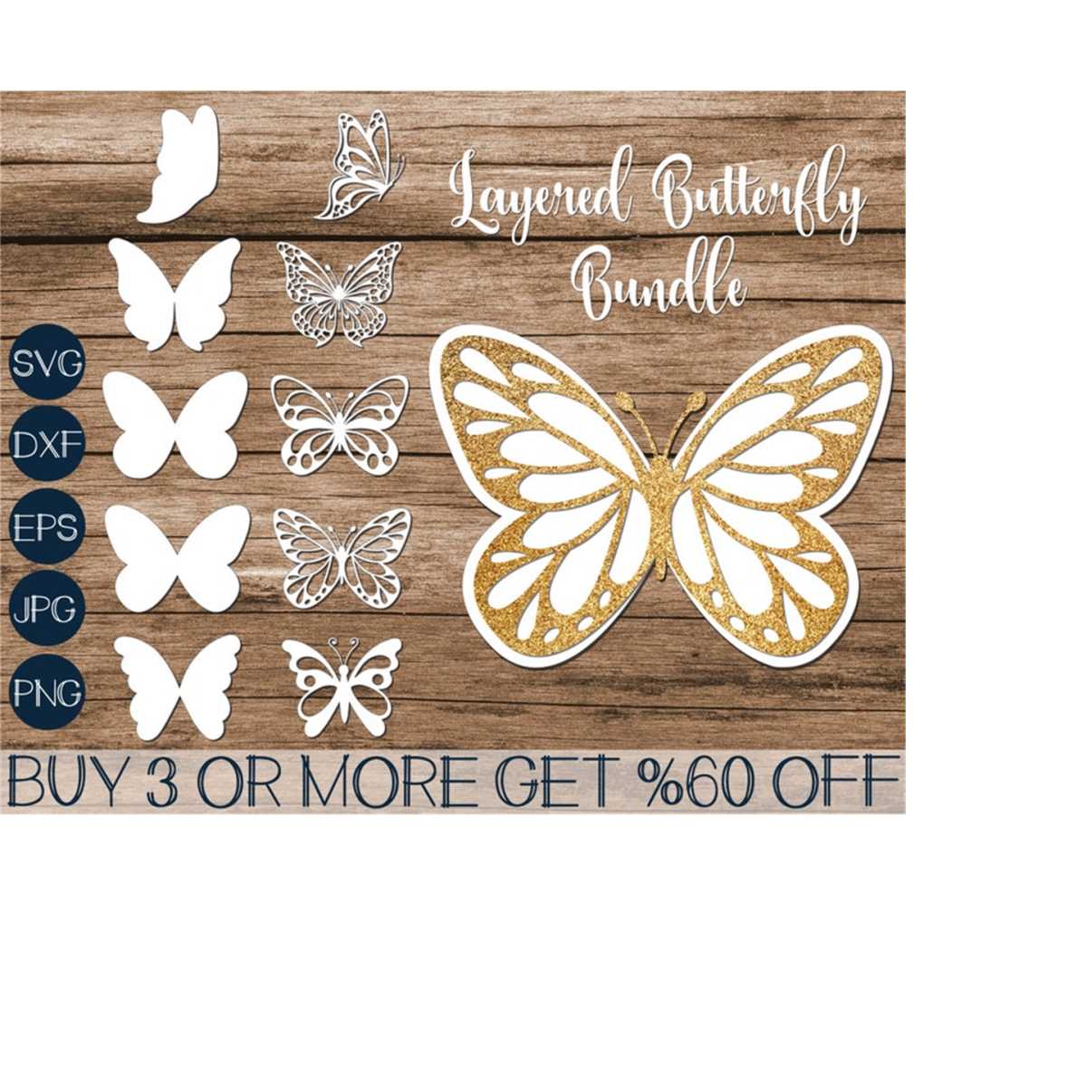 Butterfly SVG, Butterflies SVG, Layered Butterfly SVG, Glowf | Inspire ...