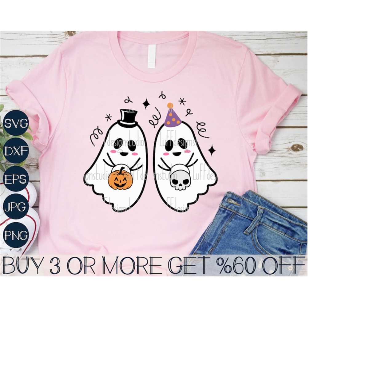 Cute Ghosts SVG, Halloween Couple SVG, Boo SVG, Spooky Svg, | Inspire ...