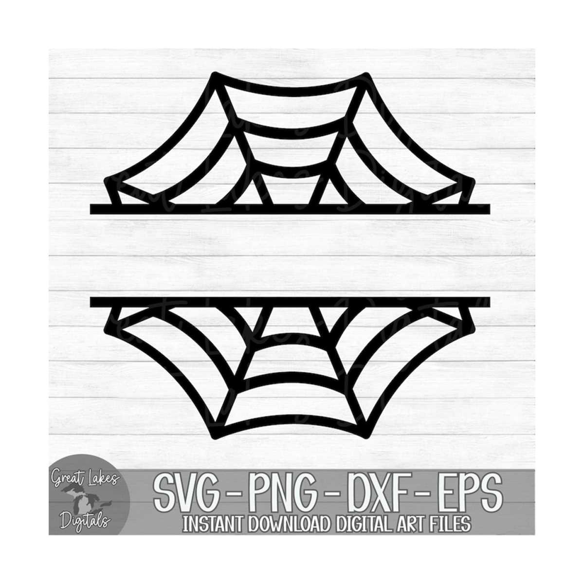 Spiderweb Split Monogram - Instant Digital Download - svg, p | Inspire Uplift