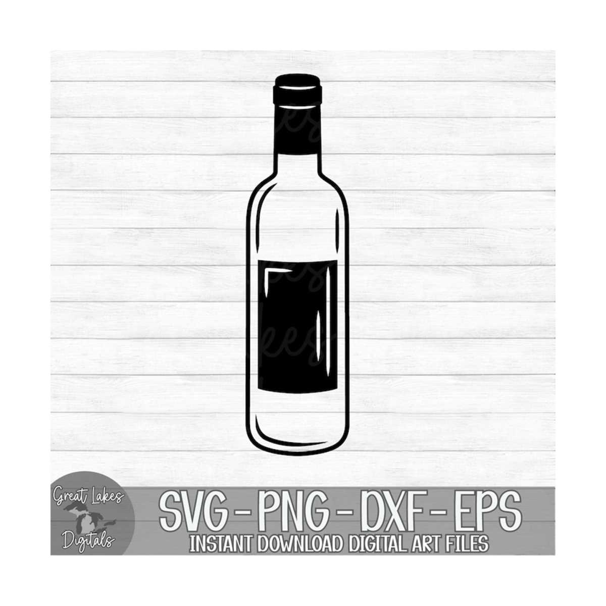 Wine Bottle - Instant Digital Download - svg, png, dxf, and | Inspire ...