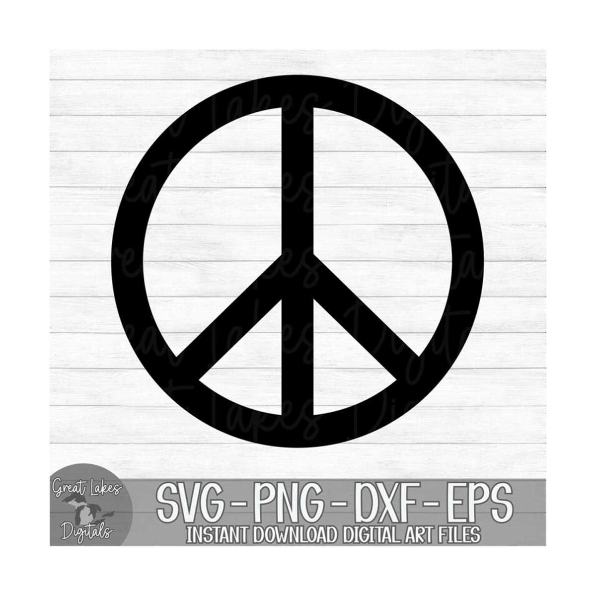 Peace Sign - Instant Digital Download - svg, png, dxf, and e | Inspire ...