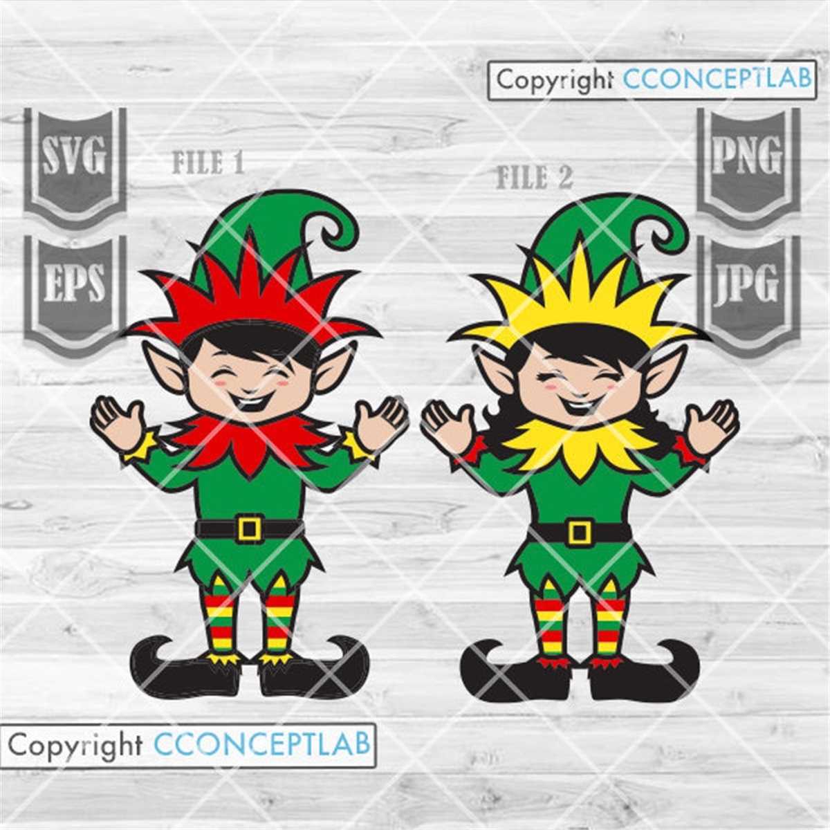 Cute Santa's Elves svg | Christmas Elf svg | Elf Clipart | E - Inspire ...