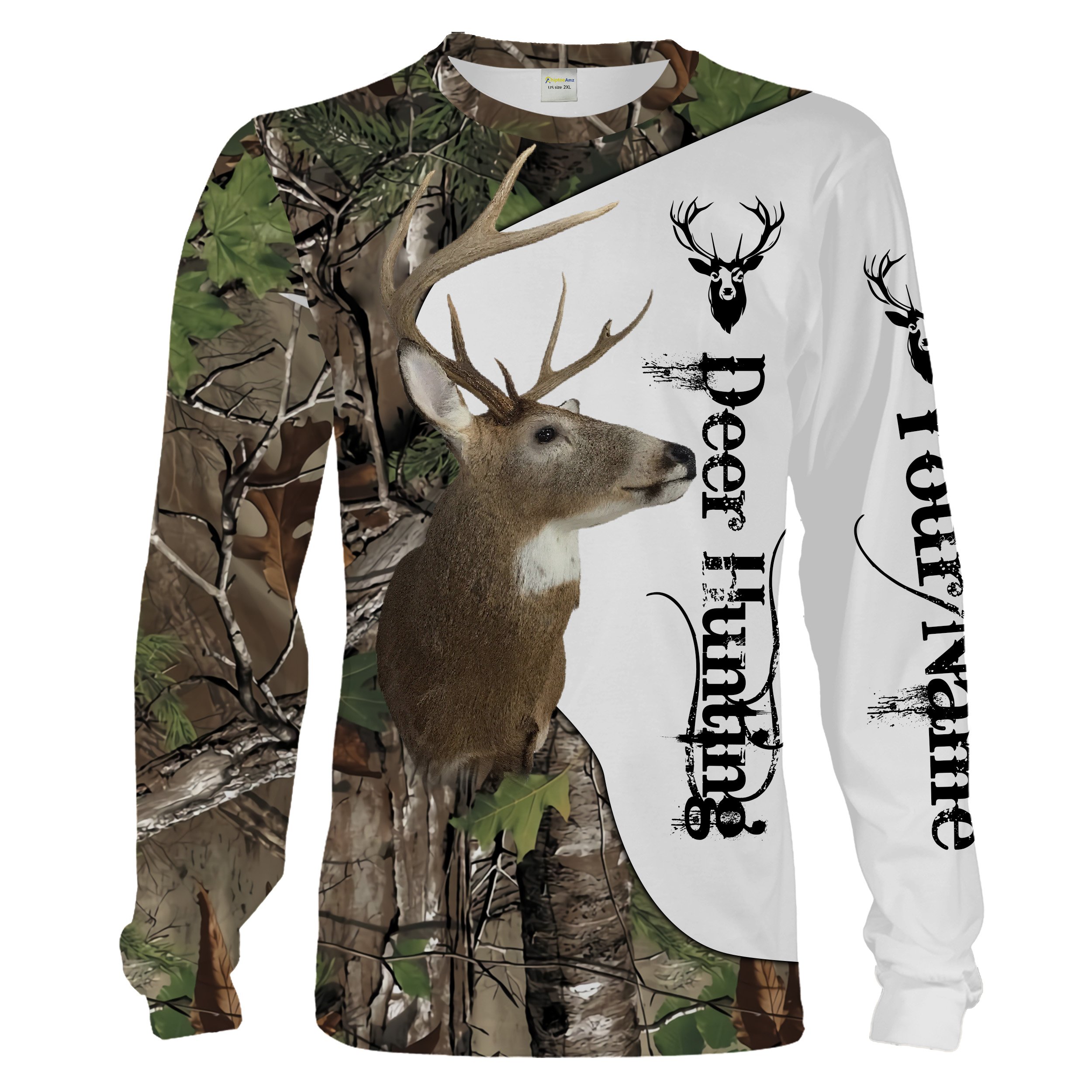 Deer Hunting Deer Head Camouflage Custom Name 3D All Over pr | Inspire ...