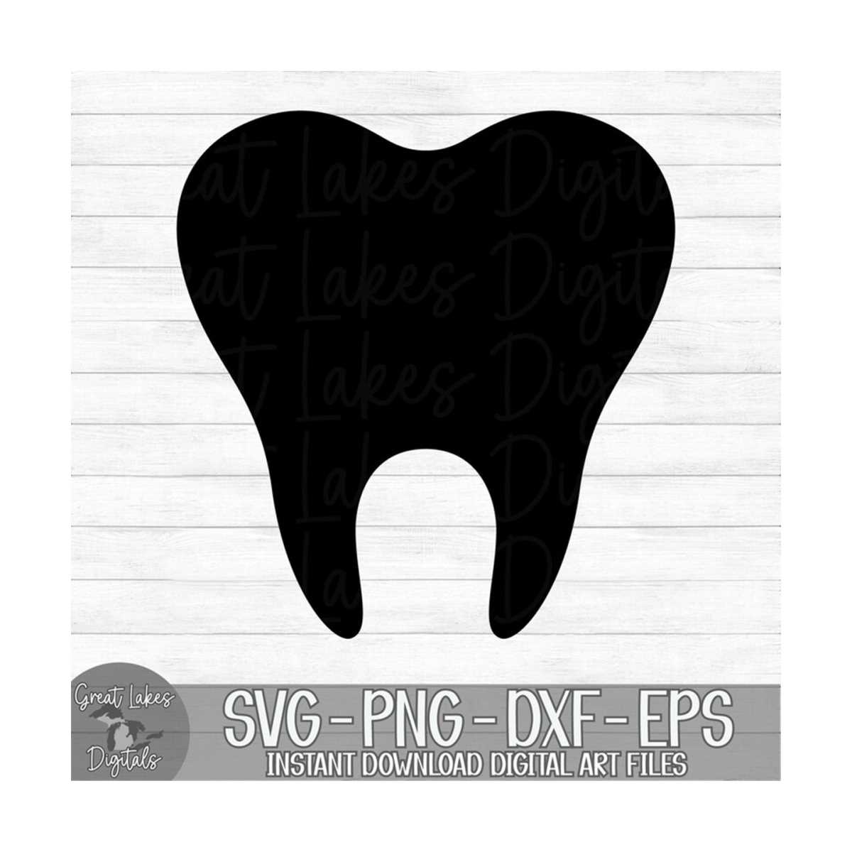 Tooth - Instant Digital Download - svg, png, dxf, and eps fi - Inspire ...