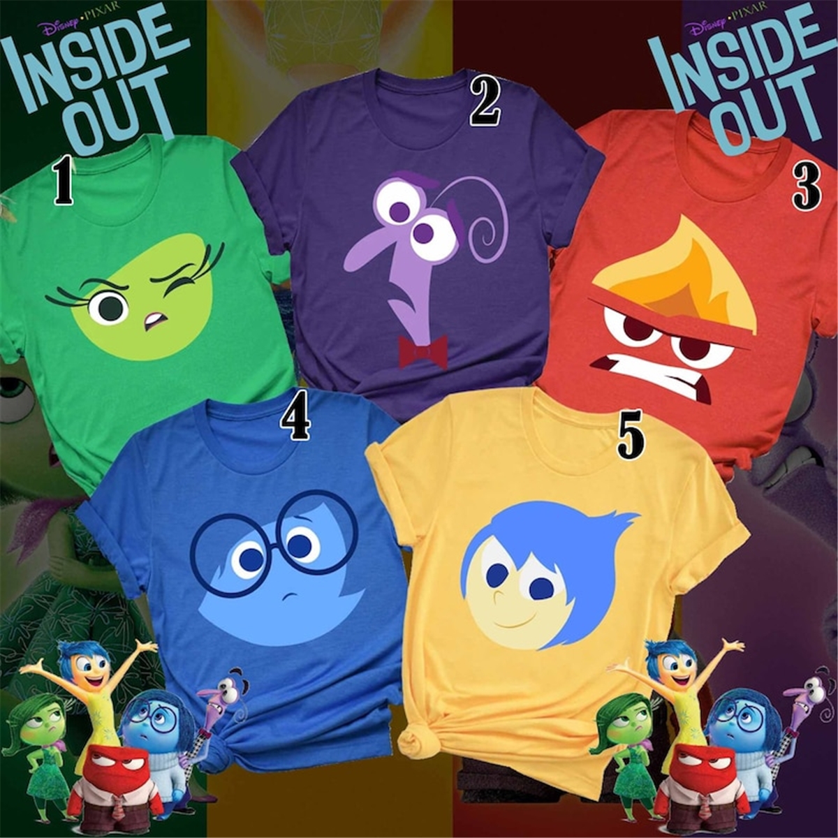 Disney Inside Out Characters Halloween Costume, Inside Out T | Inspire ...