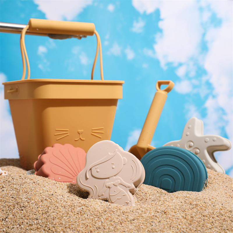 Children's Silicone Beach Bucket Set Beach Vacation Water Pl | Inspire ...