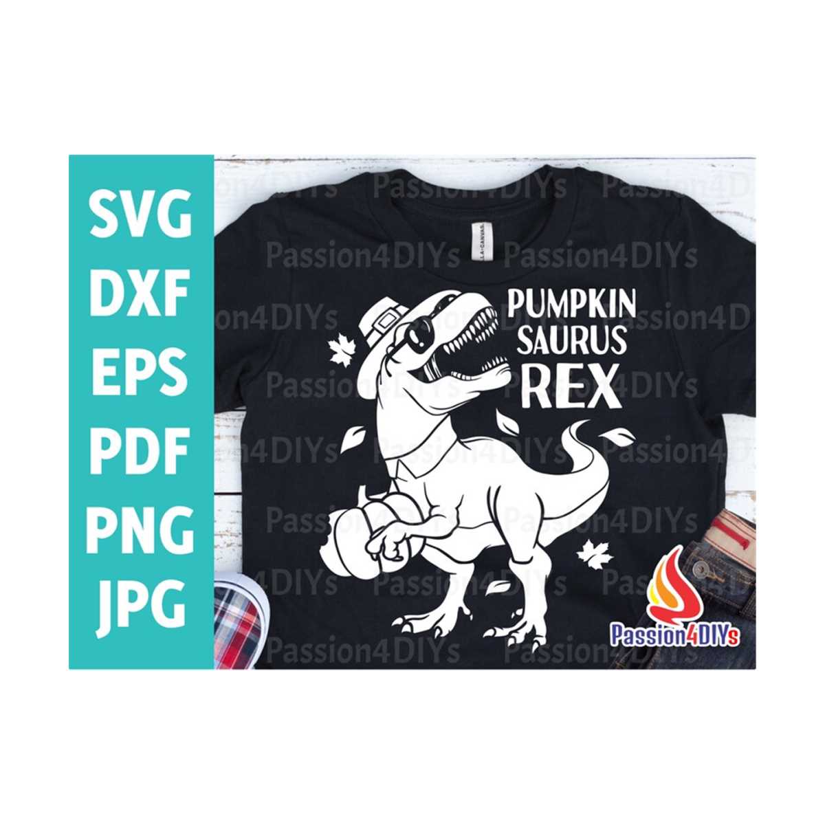 Pumpkin Saurus Rex Svg, Thanksgiving Dinosaur Rawr Svg, Than | Inspire ...