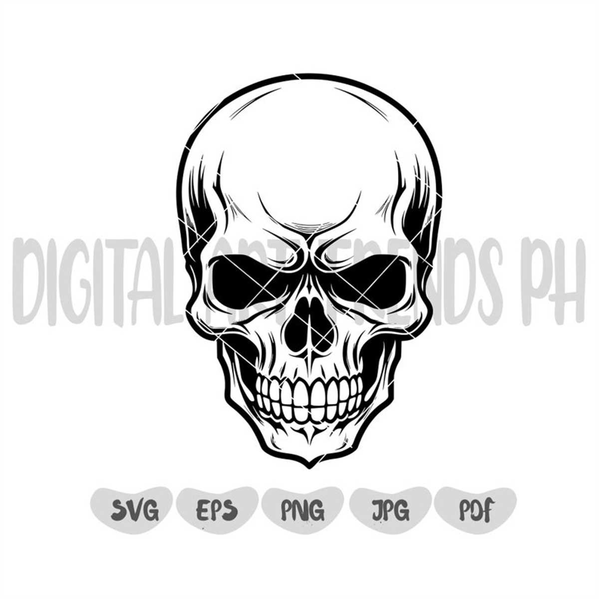 Skull SVG, Skull Clipart, Skull Cut File For Cricut , Skull | Inspire ...