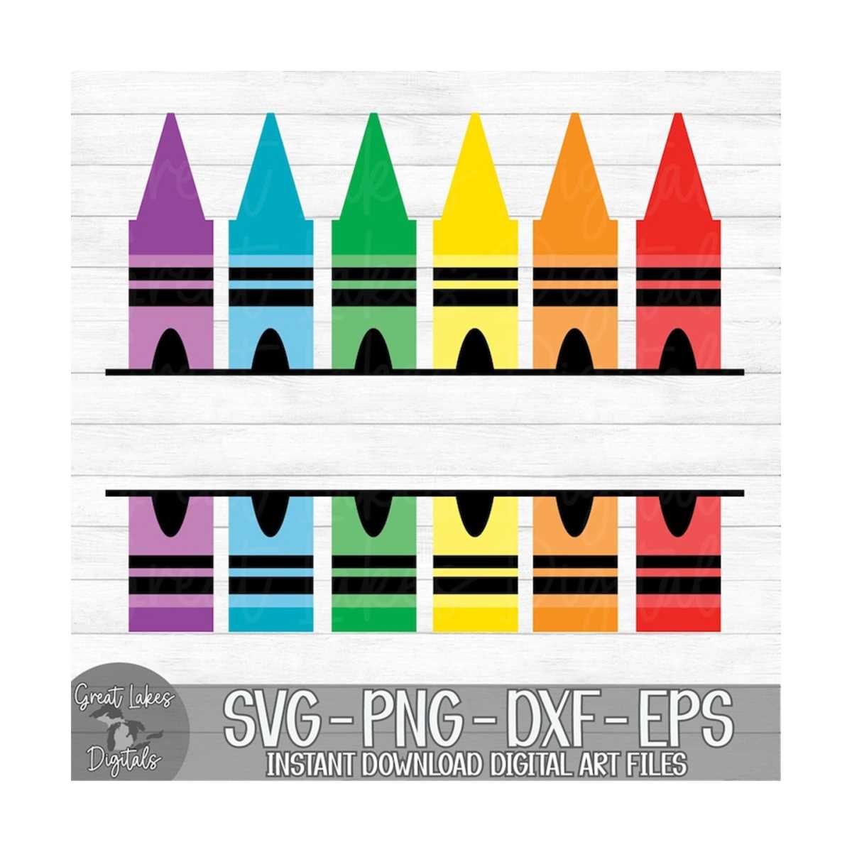 Crayons Monogram - Back to School, Art, Teacher, Student - I | Inspire ...