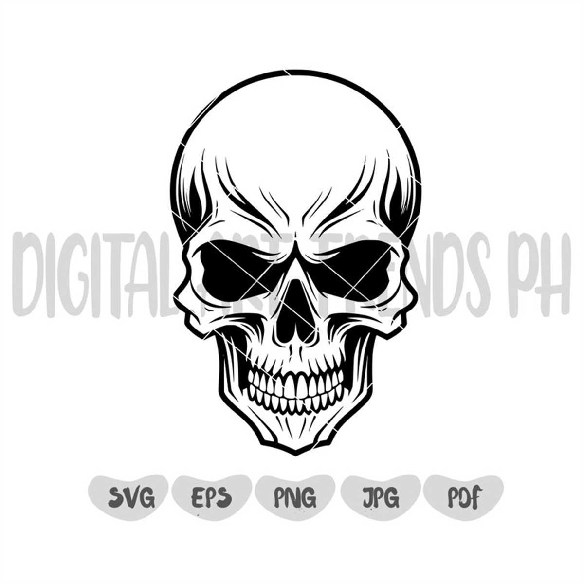 Skull SVG, Skull Clipart, Skull Cut File For Cricut , Skull | Inspire ...
