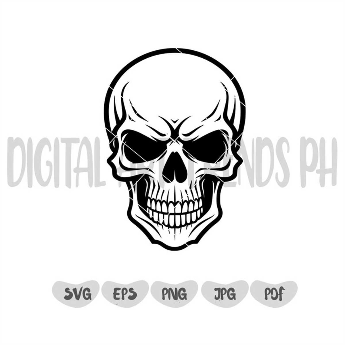 Skull SVG, Skull Clipart, Skull Cut File For Cricut , Skull | Inspire ...