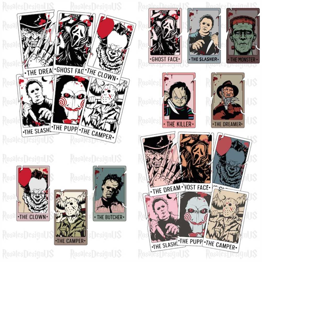Horror Characters Tarot Card Png, Horror Movie Killers Png, - Inspire ...