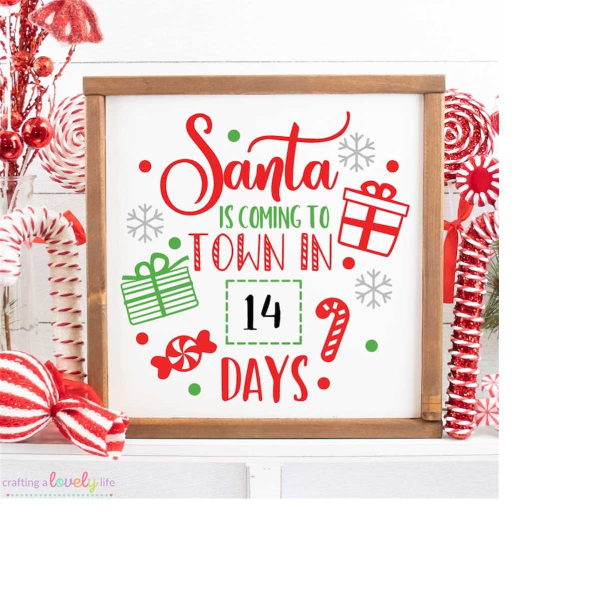 Santa Countdown svg, Christmas Countdown svg, Christmas svg, | Inspire ...