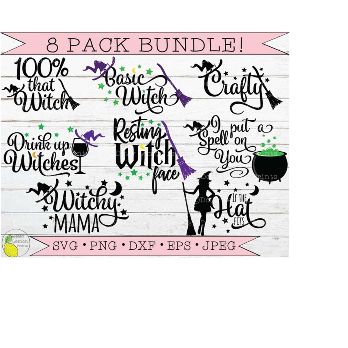 Witch svg Bundle Halloween Fall svg Hocus Pocus svg Moon svg | Inspire ...