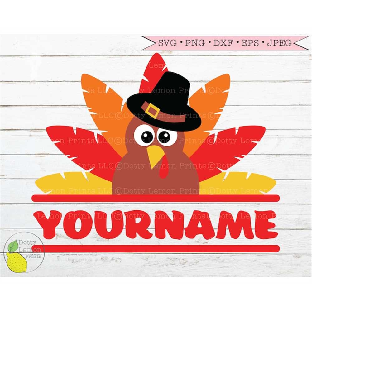 Thanksgiving Monogram Turkey svg, Fall svg Autumn svg Kids s | Inspire ...
