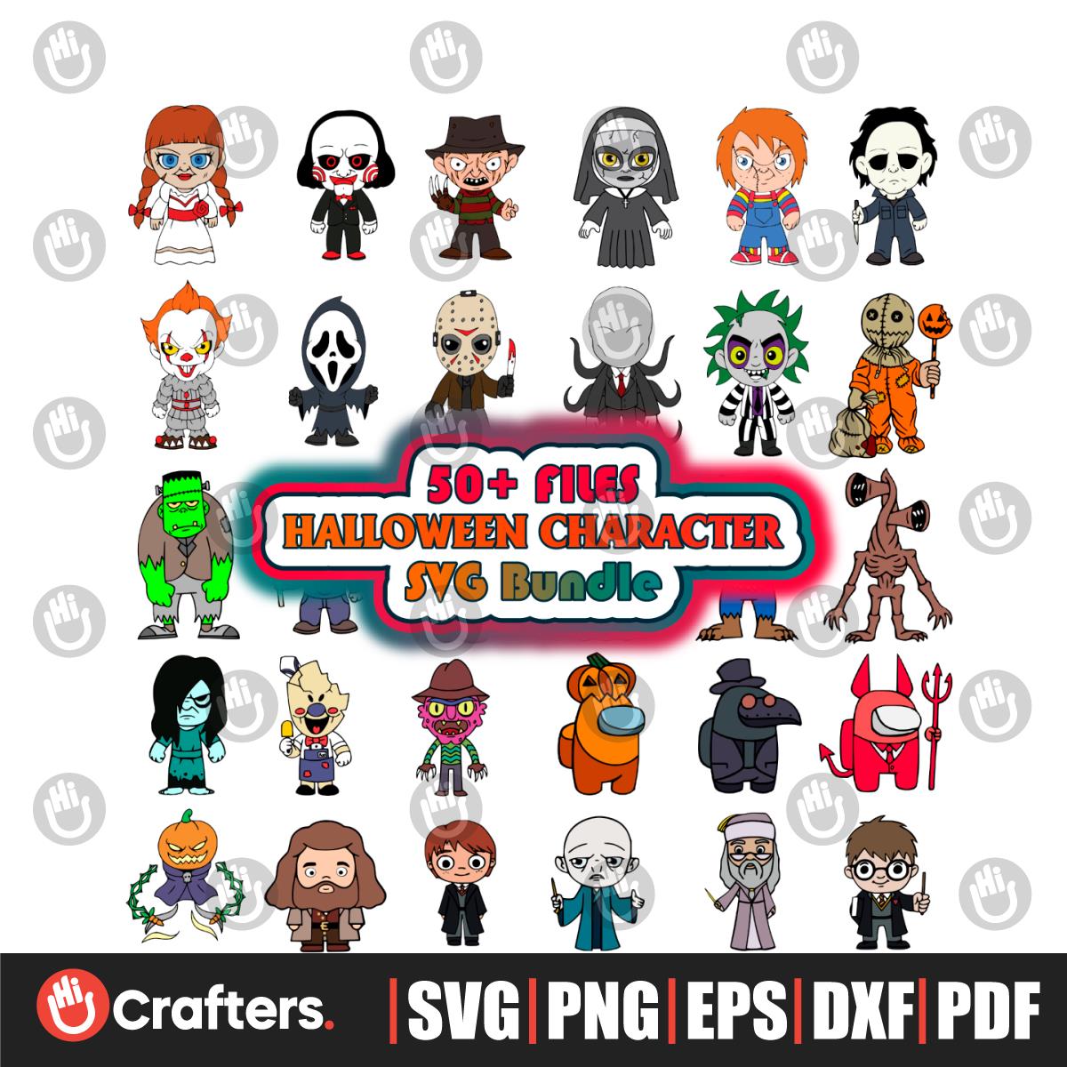 Halloween Character SVG Spooky Vibes SVG Bundle Download - Inspire Uplift