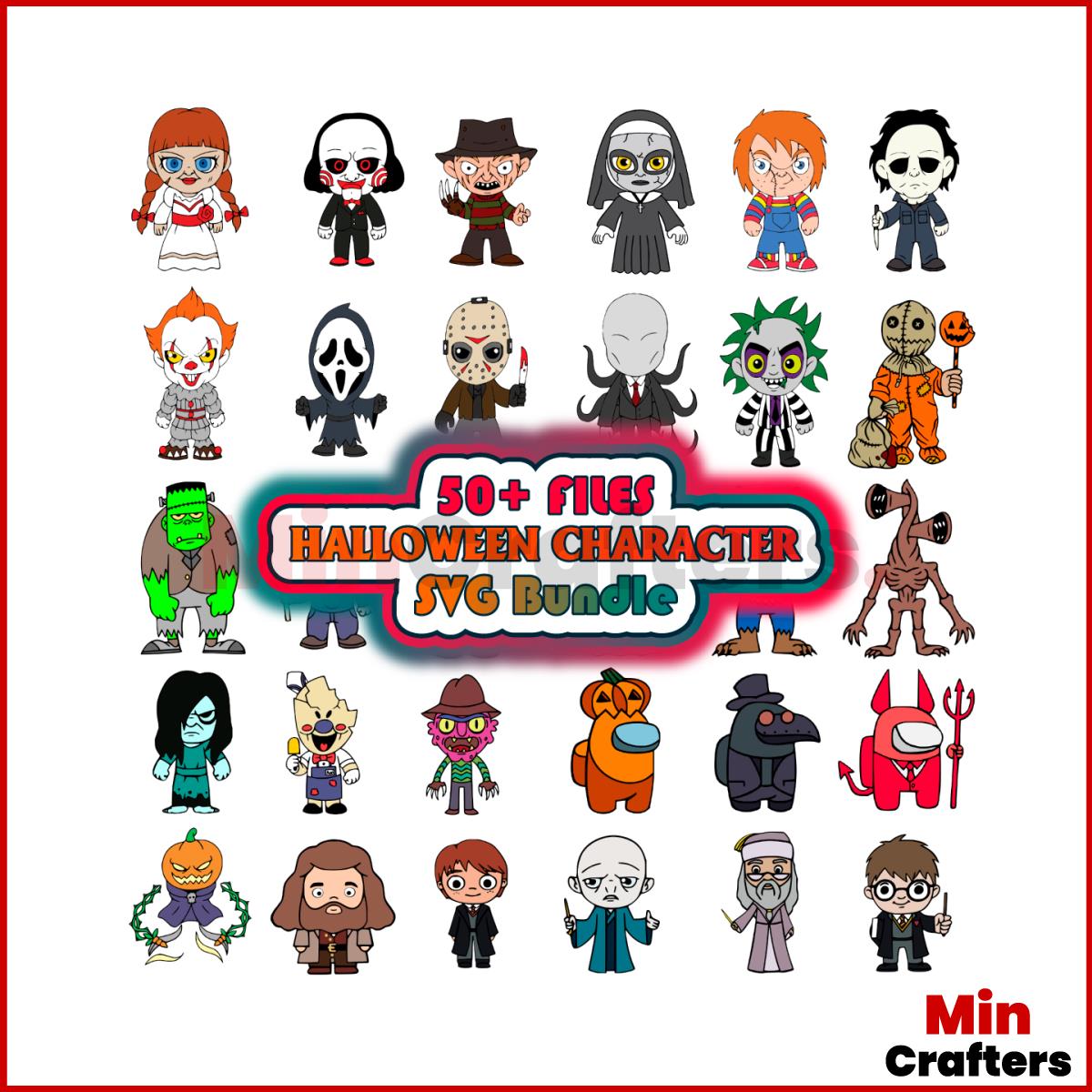 Halloween Character SVG Spooky Vibes SVG Bundle Download - Inspire Uplift