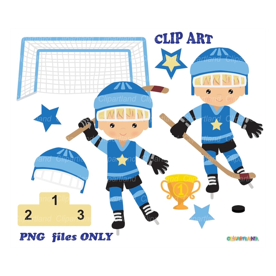 INSTANT Download. Cute hockey player boy clip art. Personal | Inspire ...