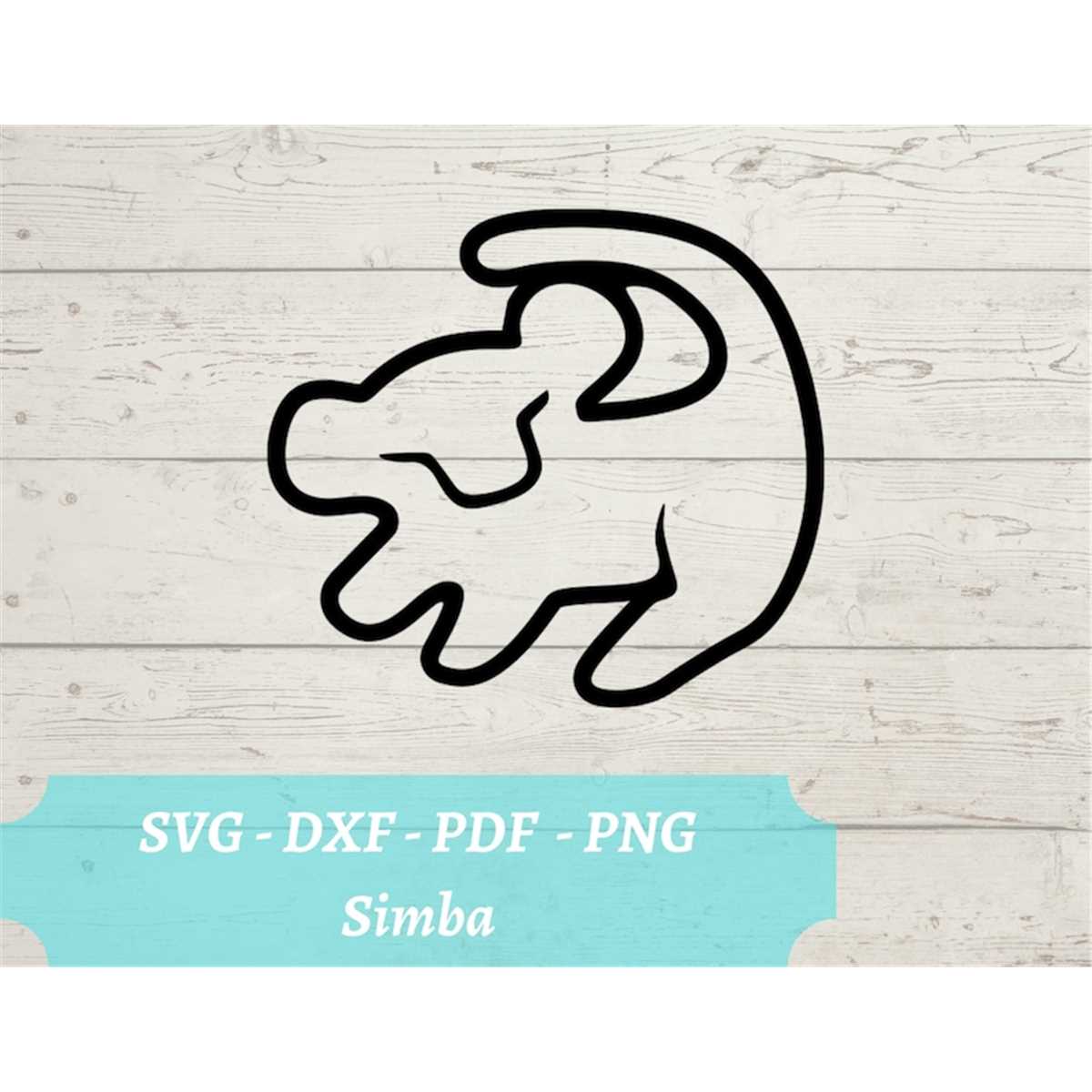 Simba Symbol SVG Laser Cut File, The Lion King lion cub Down | Inspire ...