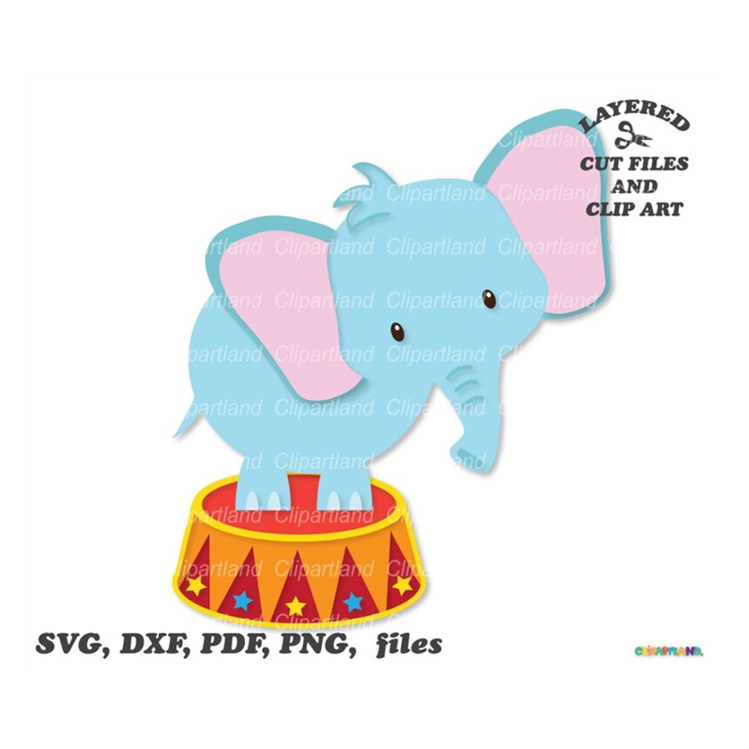 INSTANT Download. Cute circus elephant clip art. Svg cut fil | Inspire ...