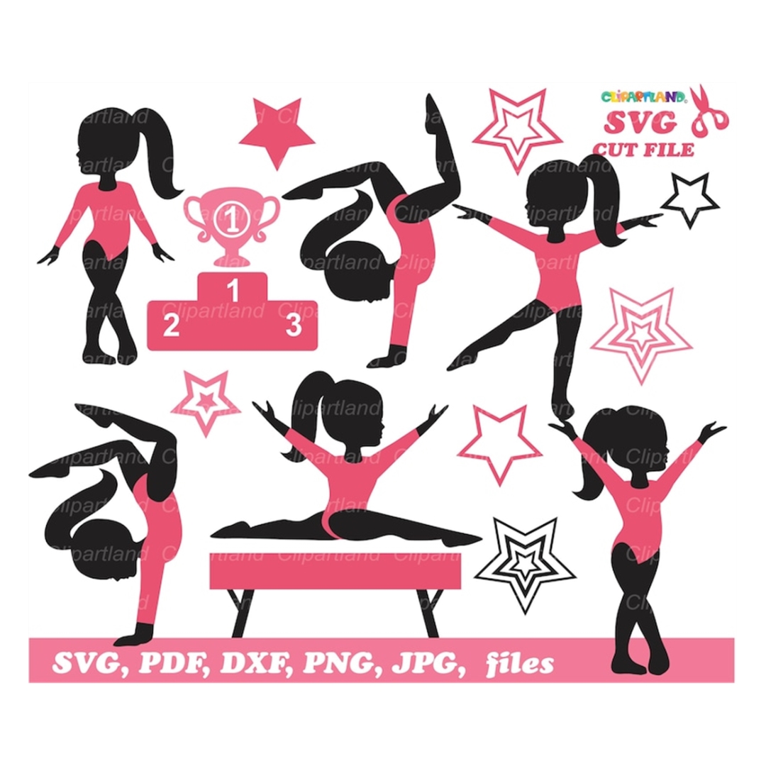 INSTANT Download. Gymnastics svg cut files and clip art. G_4 | Inspire ...