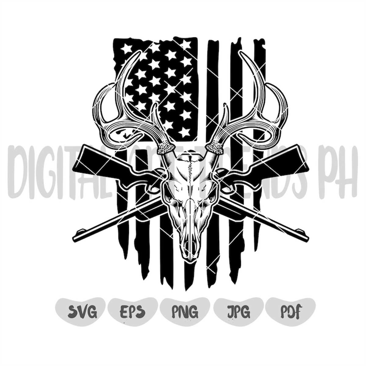 US Deer Skull svg File | Deer Svg | Deer Skull Clipart | Dee - Inspire ...