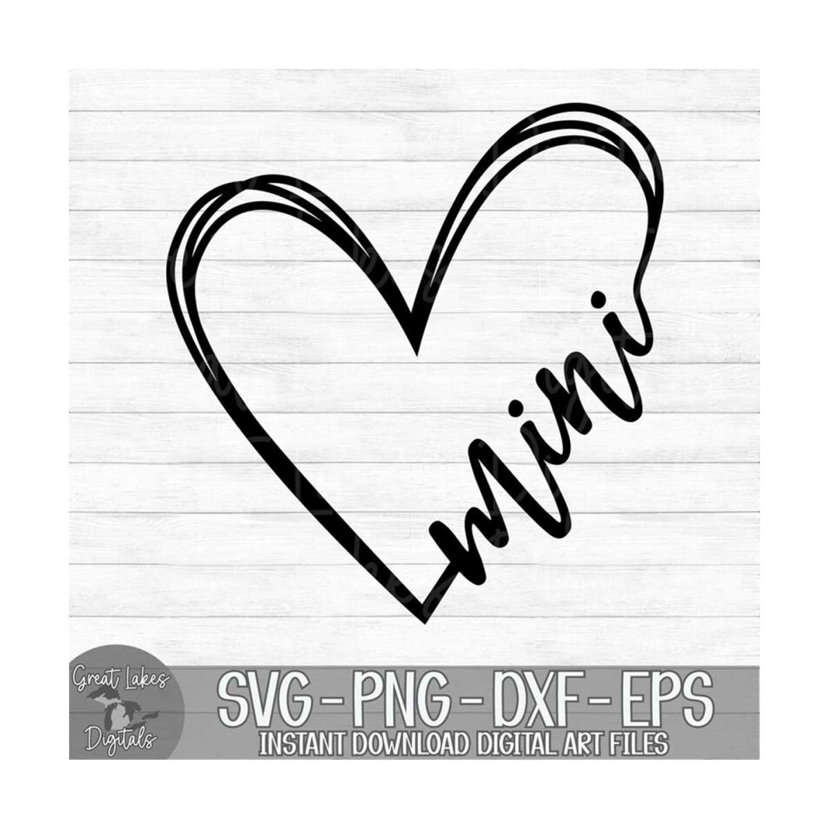 Mini Heart - Instant Digital Download - svg, png, dxf, and e | Inspire ...