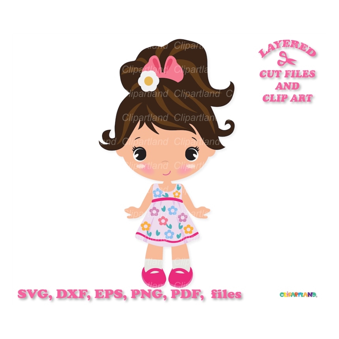 INSTANT Download. Cute little girl svg cut files and clip ar | Inspire ...