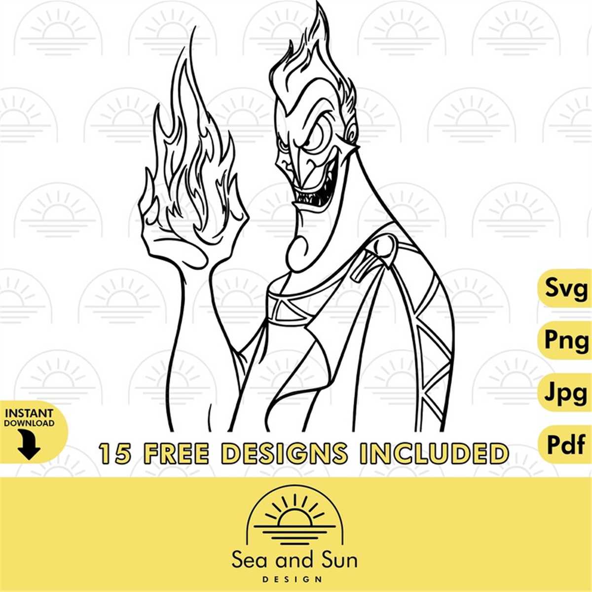 Hercules, Pain and Panic, Hades hercules svg, disneyland ear - Inspire ...