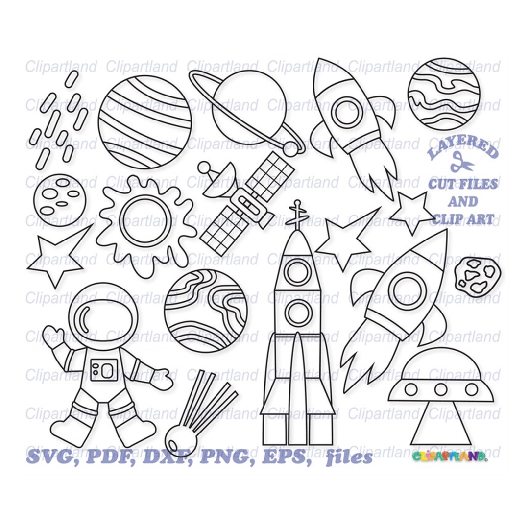 INSTANT Download. Space svg cut file and clip art. Commercia - Inspire ...
